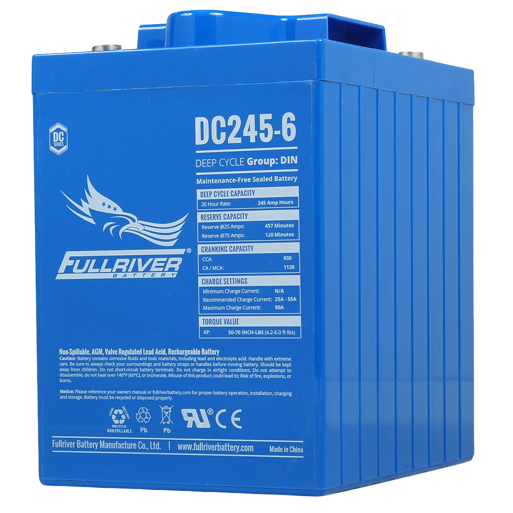 DC245-6 Fullriver DC Series Deep Cycle AGM Leisure Battery 245Ah ...